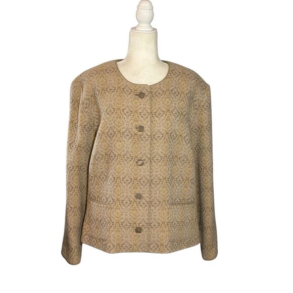 Pendleton | Jackets & Coats | Vintage Pendleton Virgin Wool Tan Tweed ...